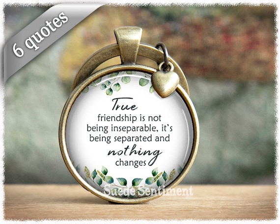 Best Friend Keychain Distance Friendship Keychain Long - Etsy
