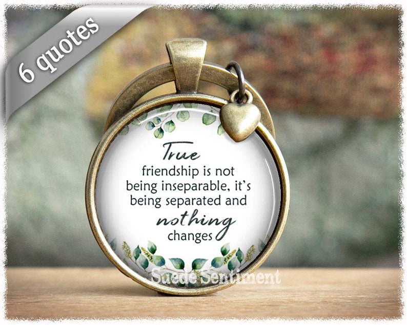 Best Friend Keychain Distance Friendship Keychain Long - Etsy