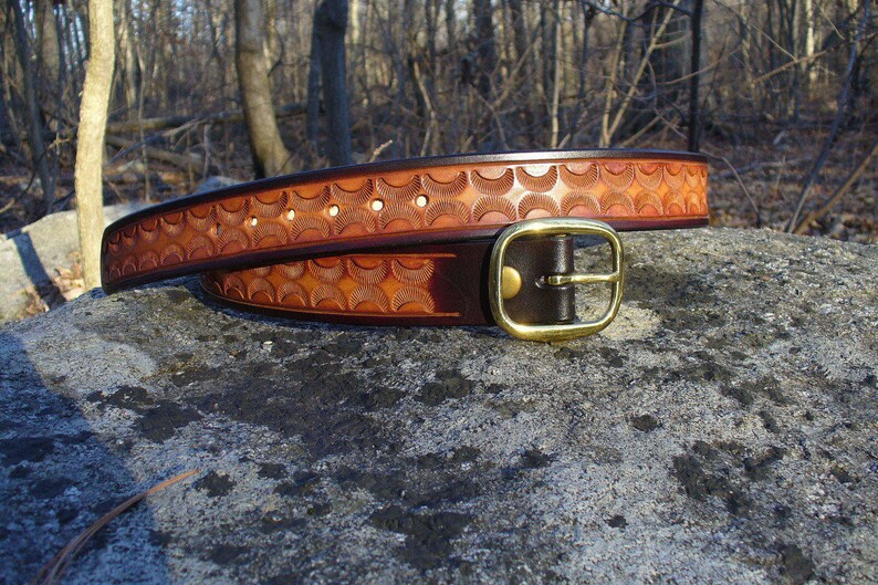 Hand-tooled Leather Belt | Etsy