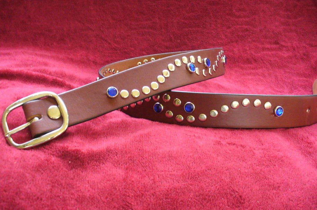 Studded and Jeweled 1 1/2 Belt - Etsy