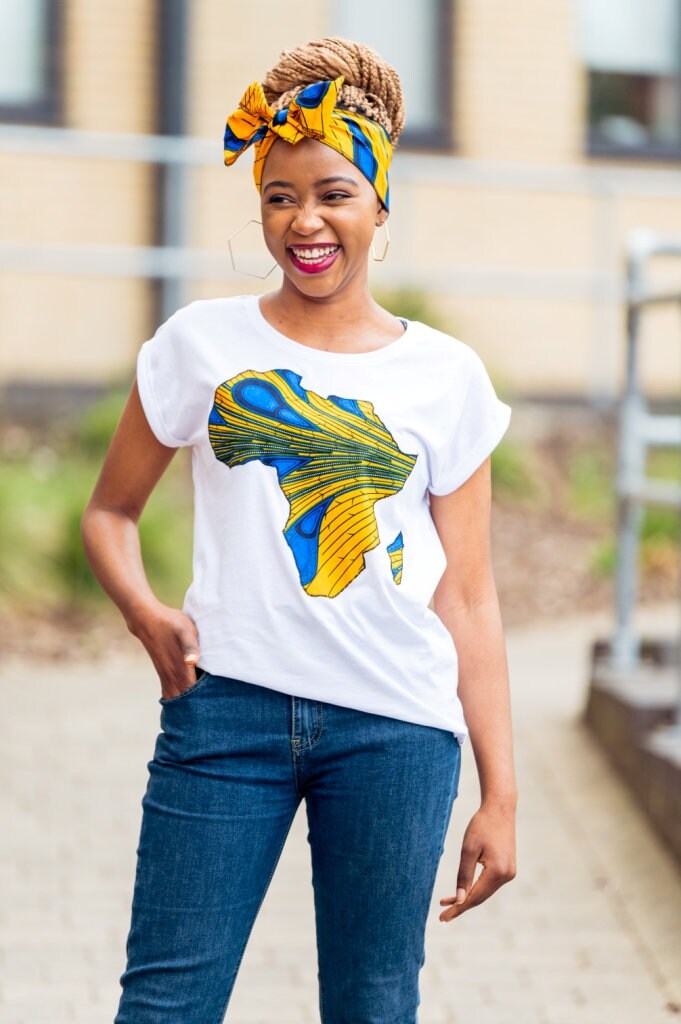 T-shirt - African Map T-shirt - African T-shirt - WHITE T-shirt ...