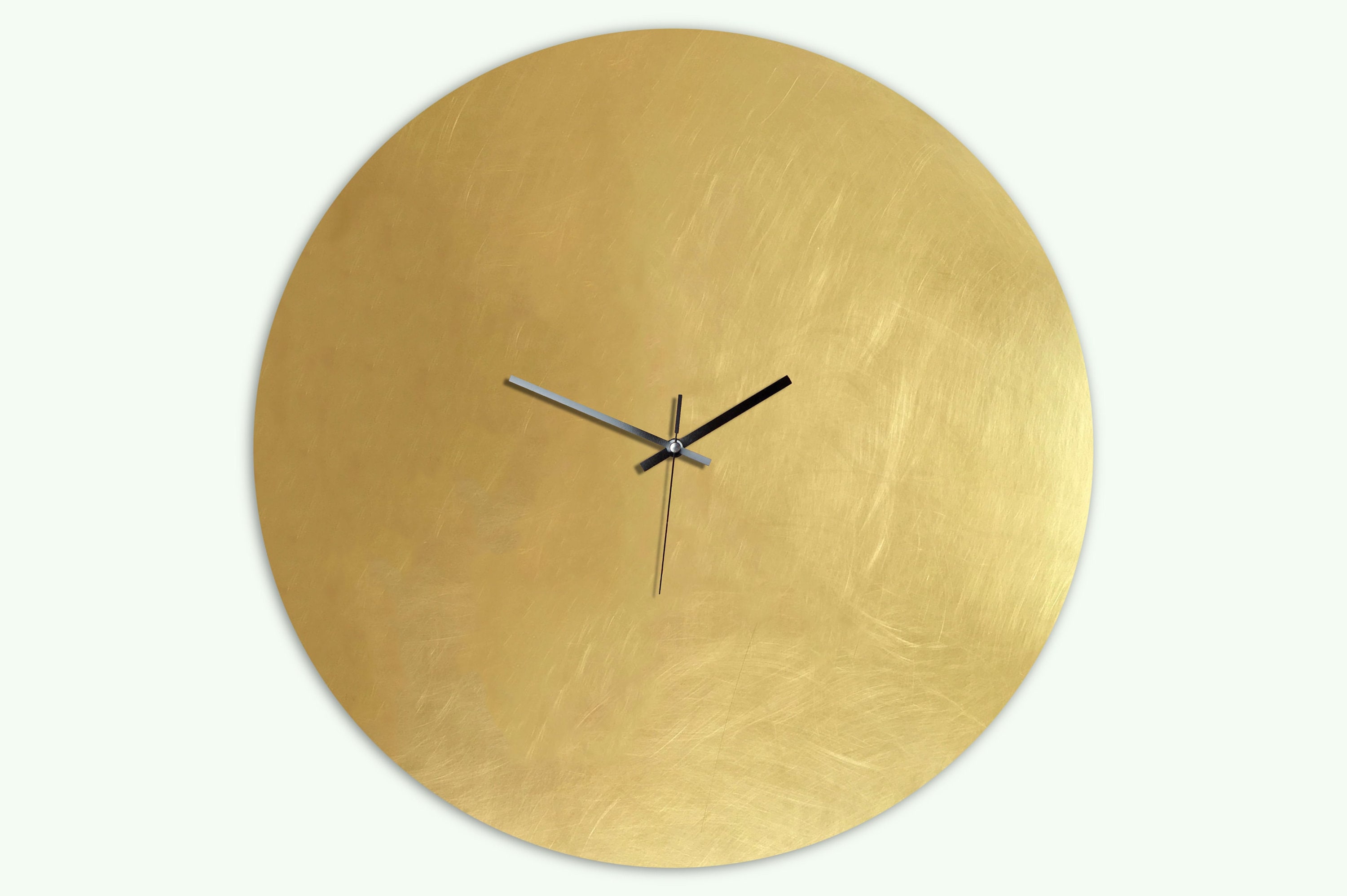 Pure Brass Wall Clock Multiple Sizes Completely Silent | Etsy UK