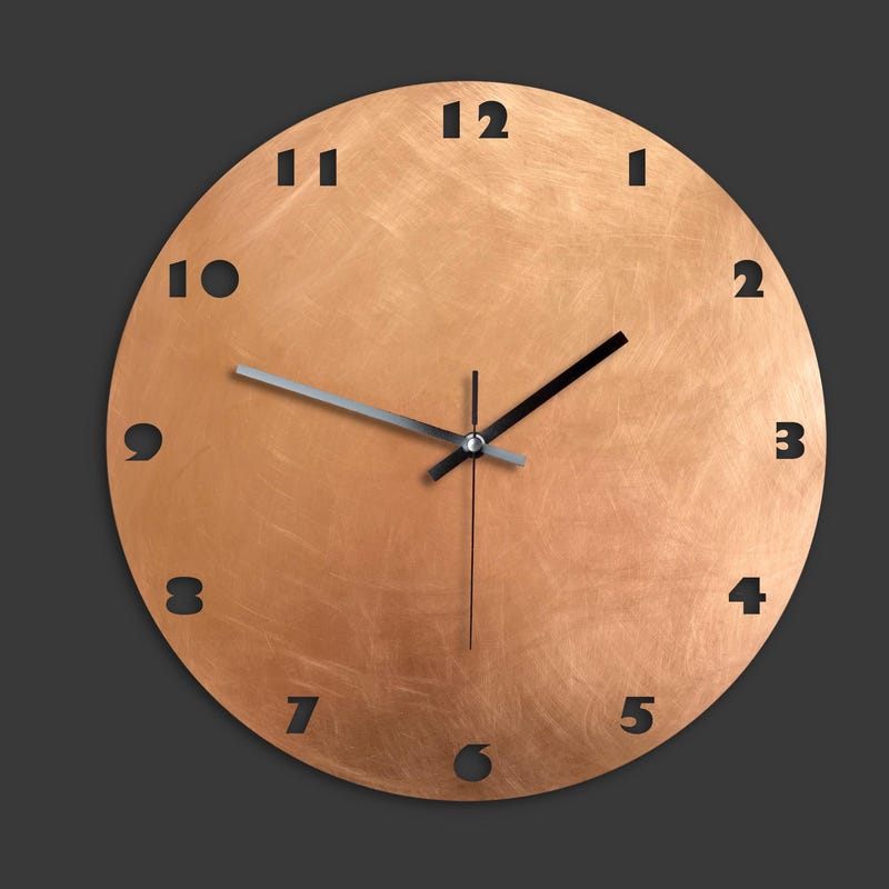 Copper Wall Clock - Etsy