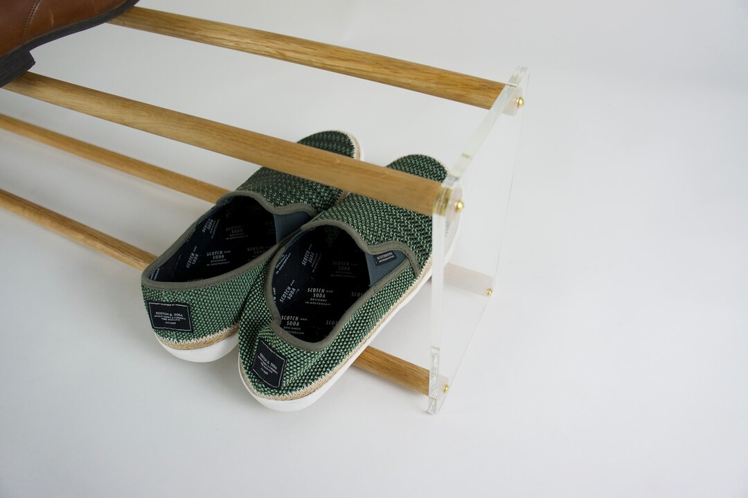 Oak & Glass - Shoe Rack - Shoe Shelf - Multiple Sizes - Etsy