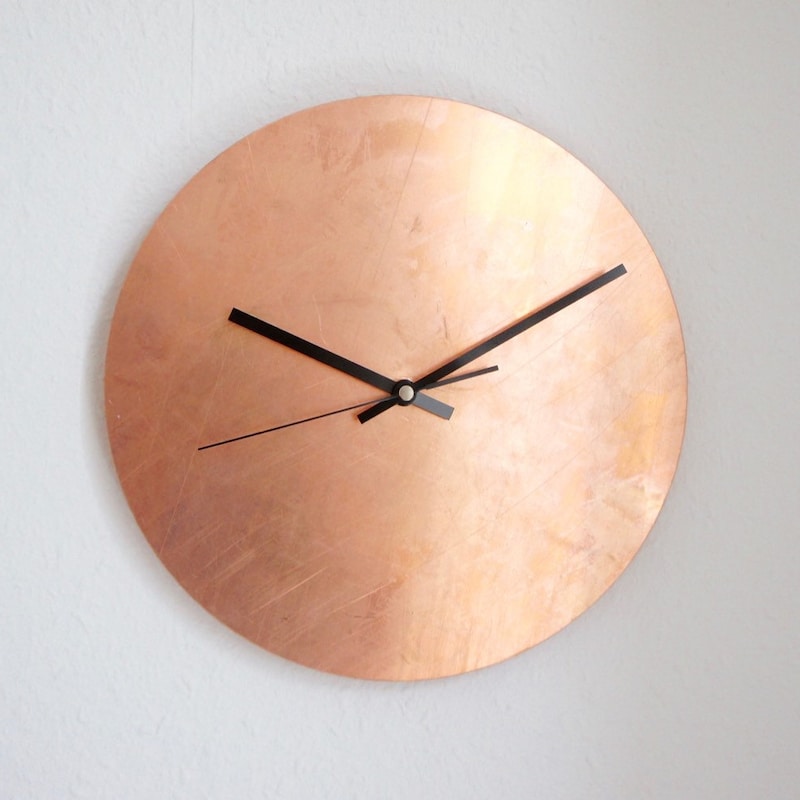 Copper Wall Clock - Etsy
