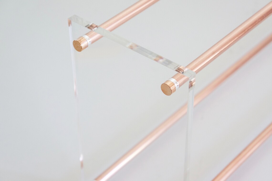 Copper & Glass Shoe Rack | Etsy