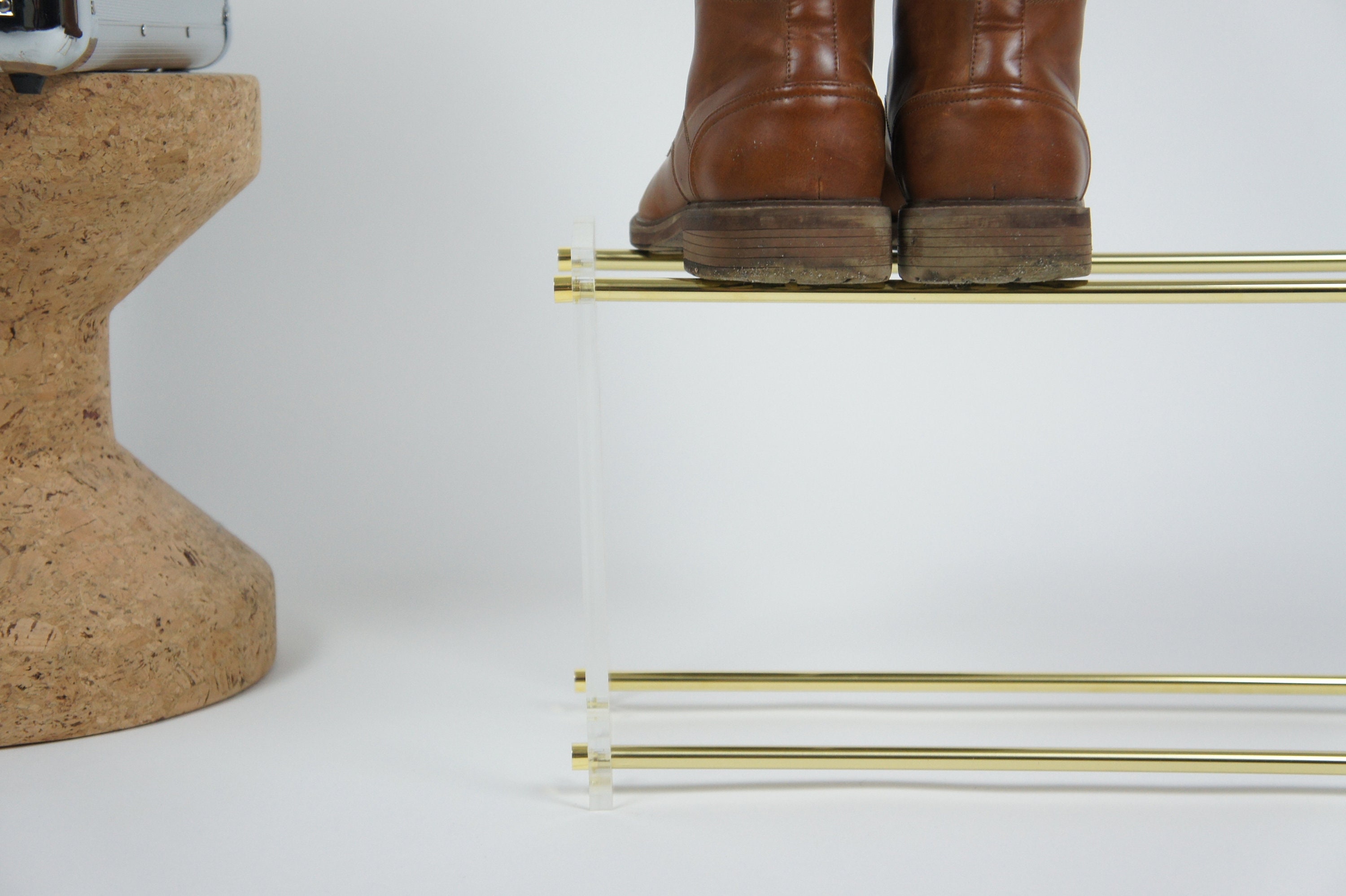 Brass & Glass Shoe Rack Shoe Shelf Multiple Sizes - Etsy Australia