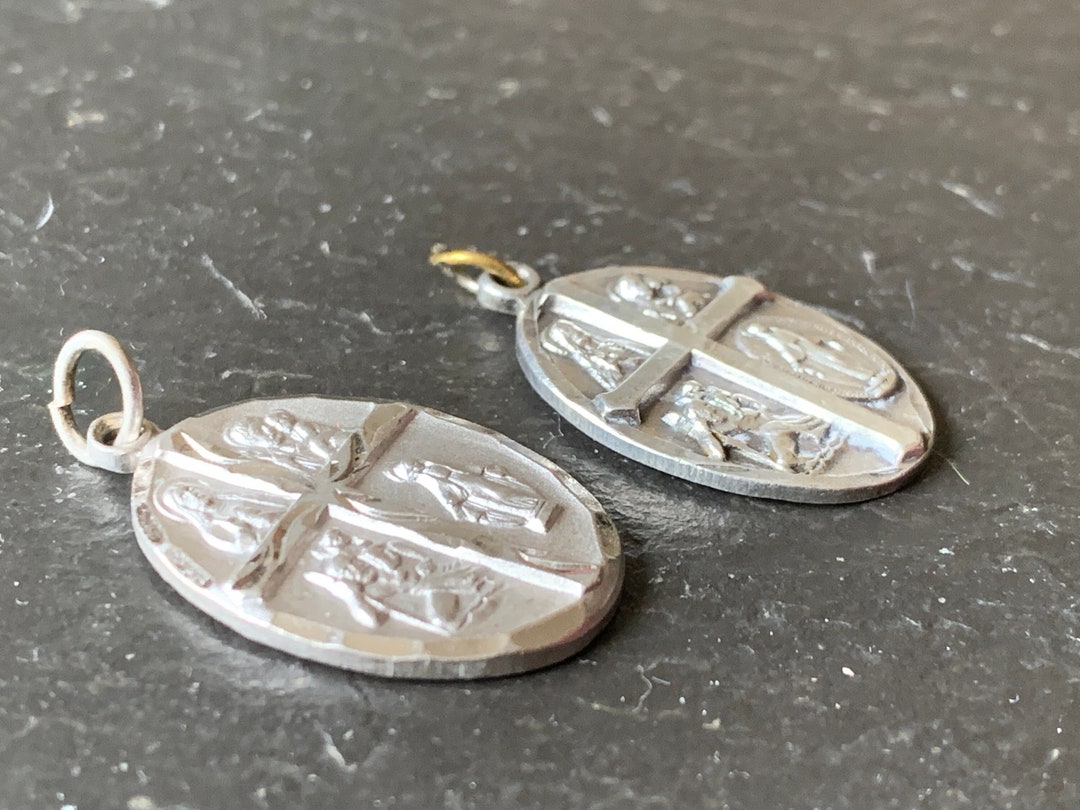 1 HVH Sterling 5 Way Cross Scapular Medal Miraculous Mary St ...