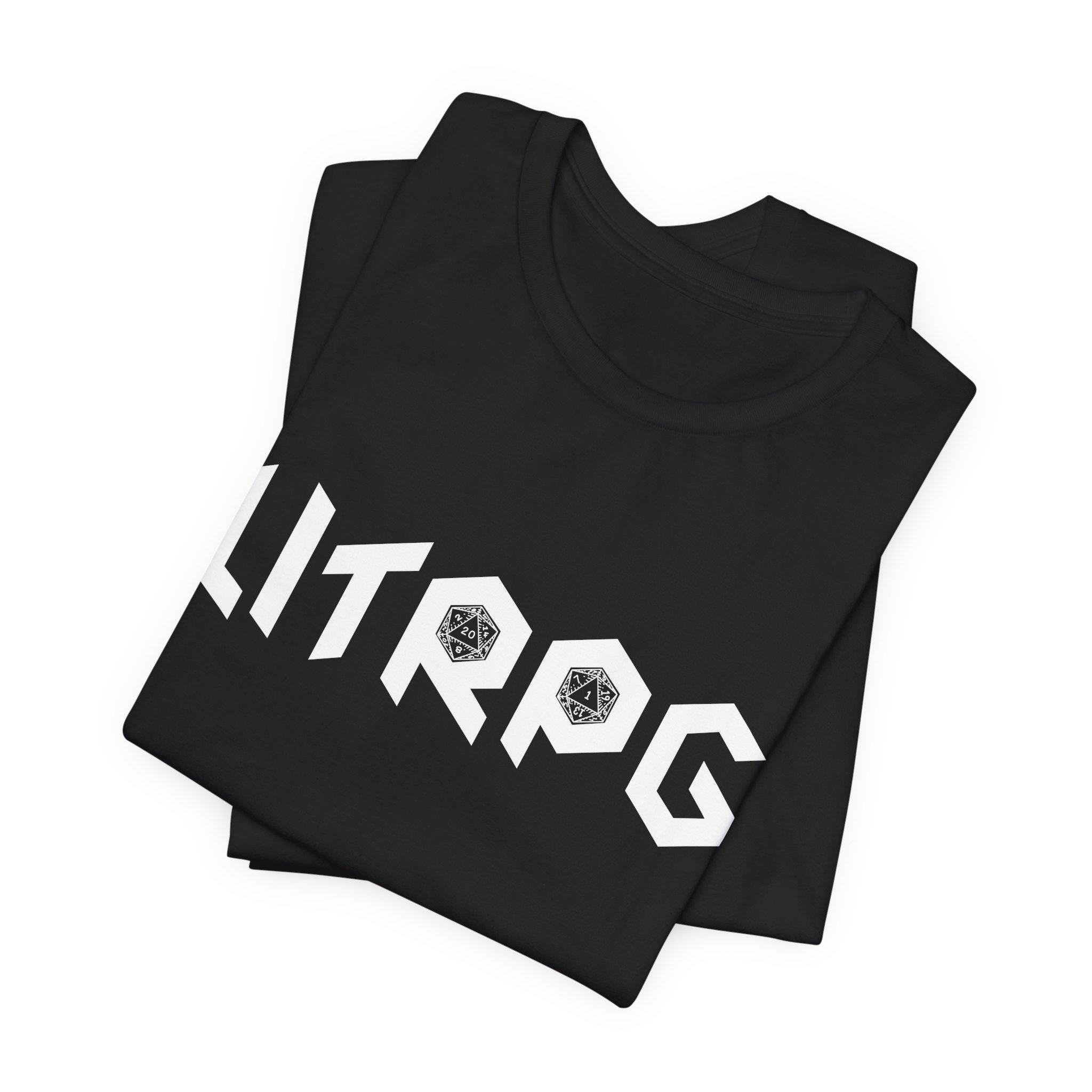 LITRPG Tetris Font With 20-sided Dice Design Gamer & RPG Book Unisex ...