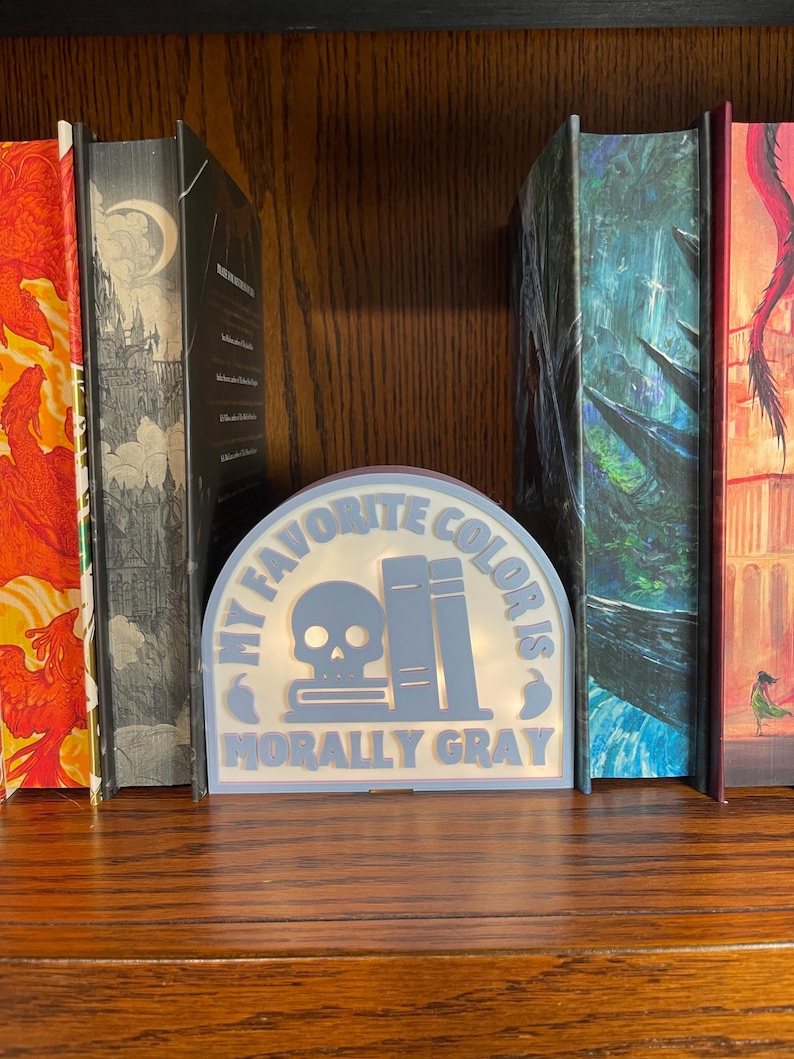 Morally Gray Book Nook 3D Print File | Romantasy Shelf Decor (digital ...