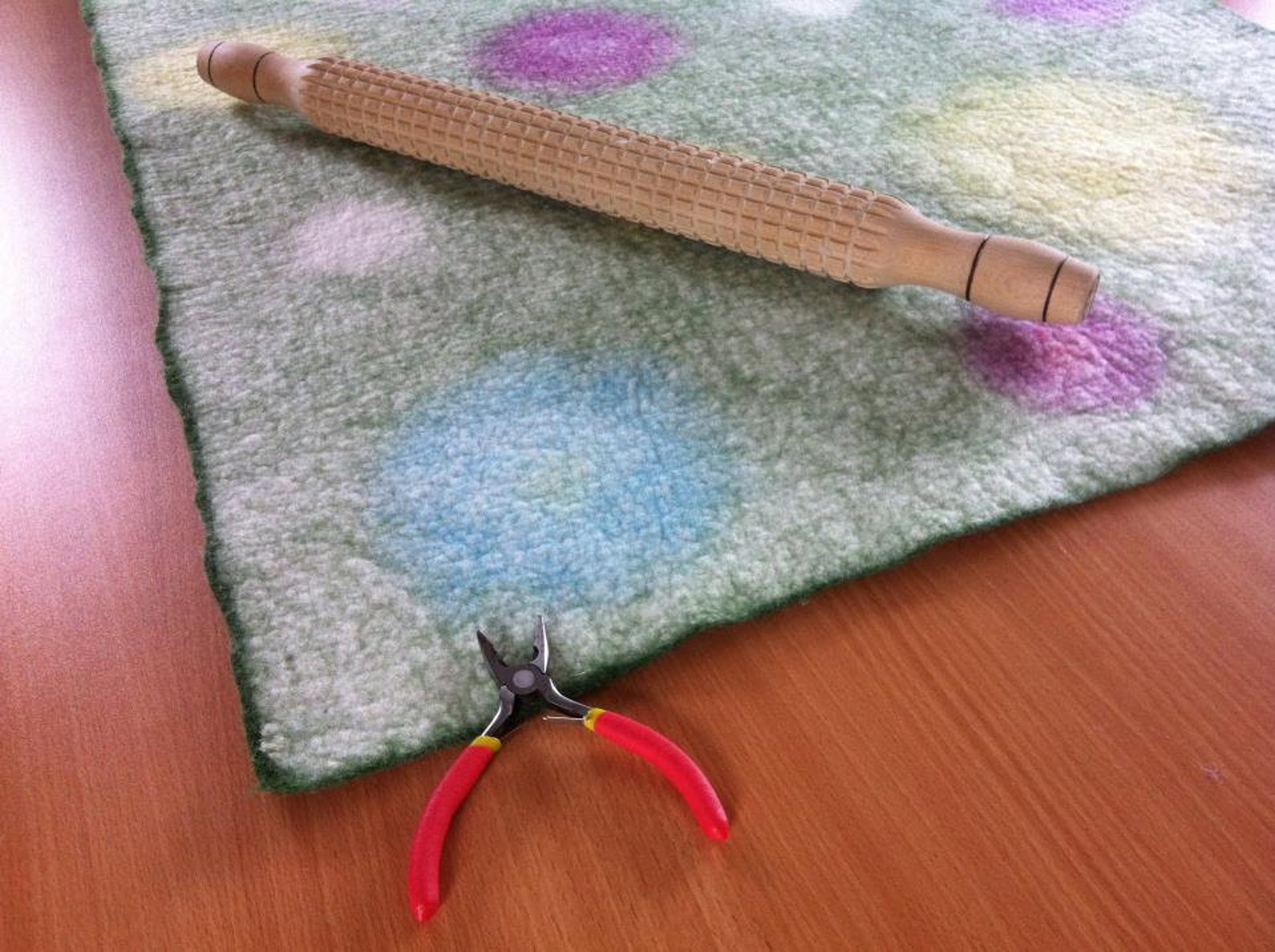 Felting Tool With Grooves and Handles. the Big One. Handmade Wooden ...