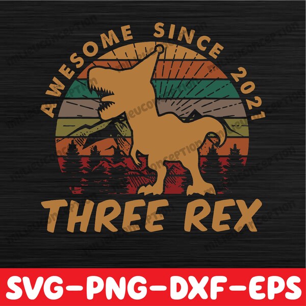 Three Rex Svg - Etsy