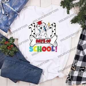 100 Days of School Dalmatian Dog Svg, 101 Days Smarter Teacher Svg ...