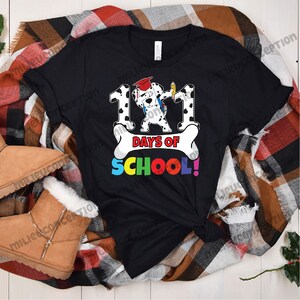 100 Days of School Dalmatian Dog Svg, 101 Days Smarter Teacher Svg ...