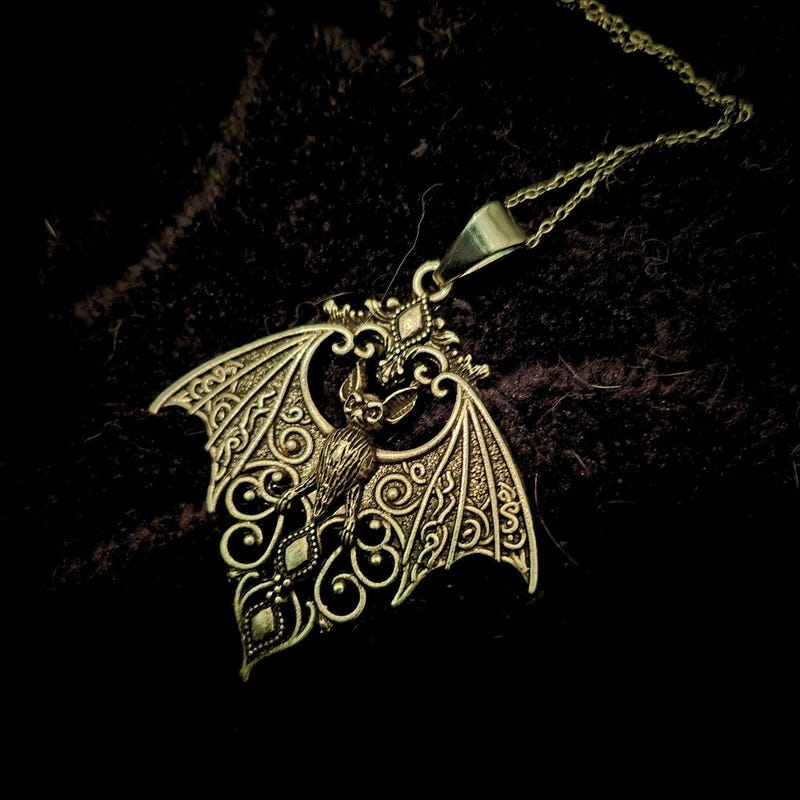 Bat Pendant - Etsy