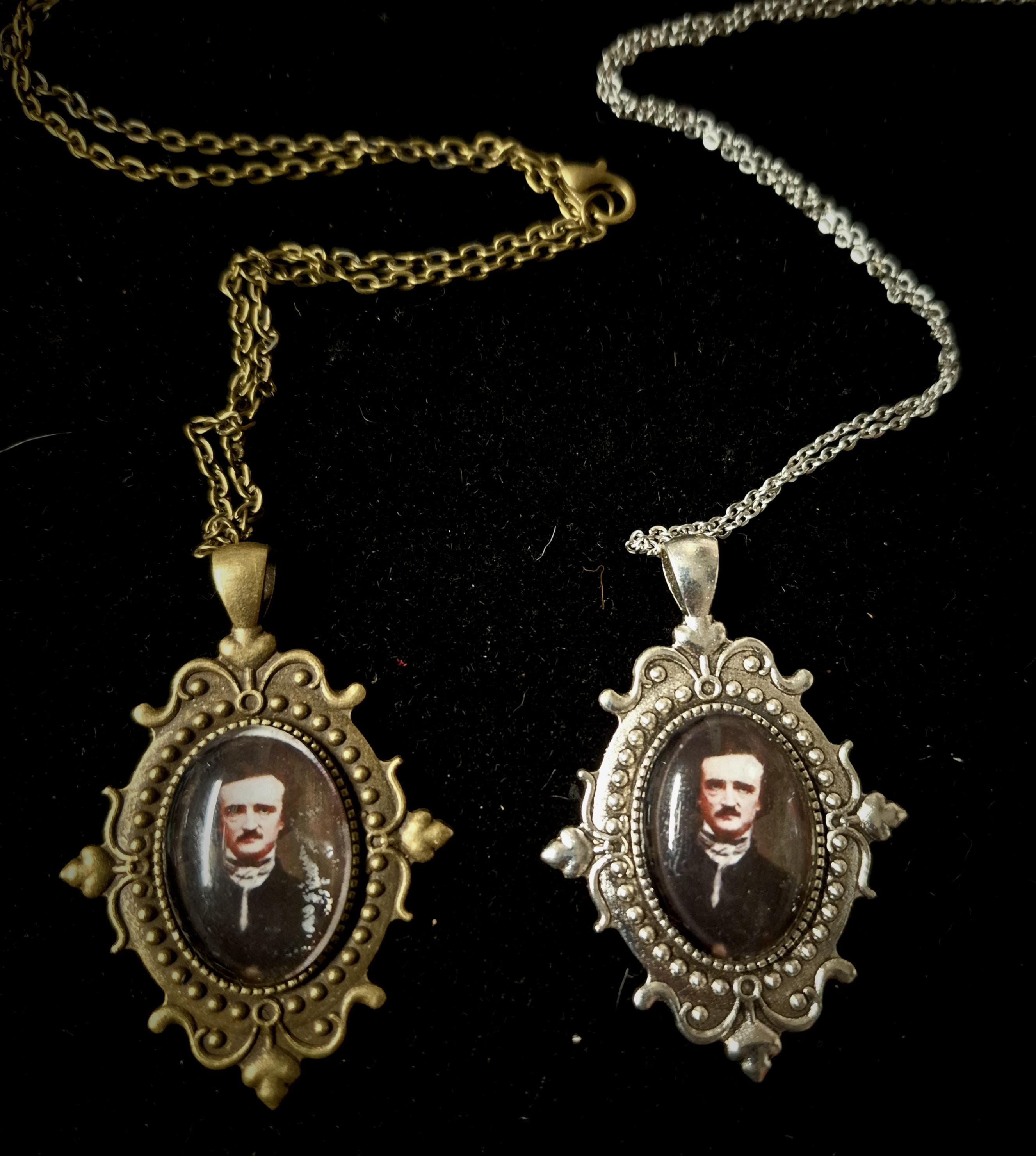 Edgar Allen Poe Jewelry Collection. Earrings, Pendant Necklace ...