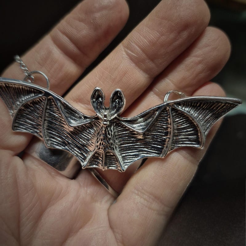 Gothic Bat Necklace - Etsy