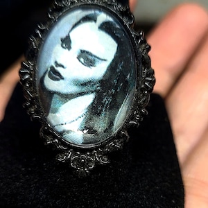 Gothic Cameo Ring. You Choose Image. Addams Family and the Munsters - Etsy