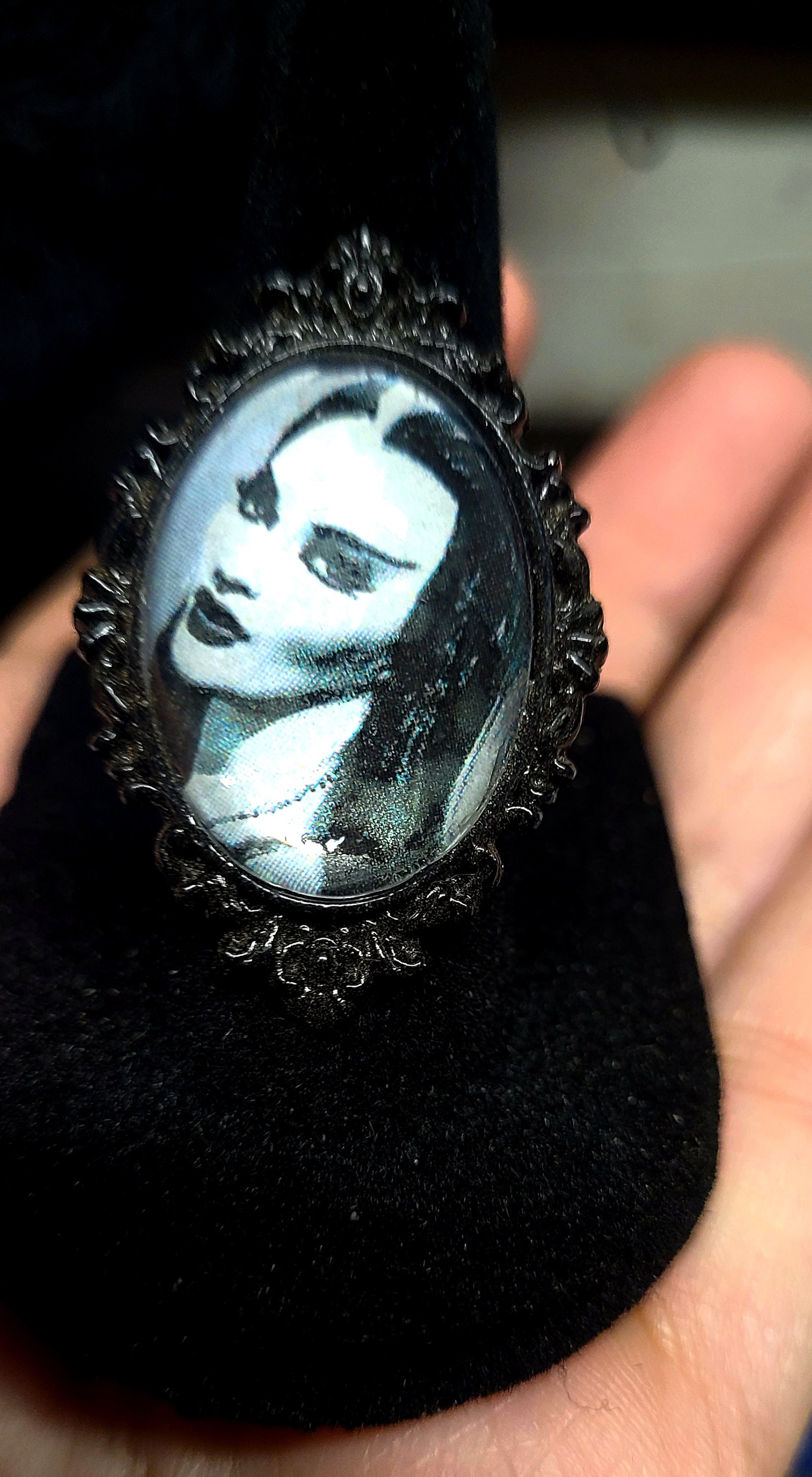 Gothic Cameo Ring. You Choose Image. Addams Family and the Munsters - Etsy