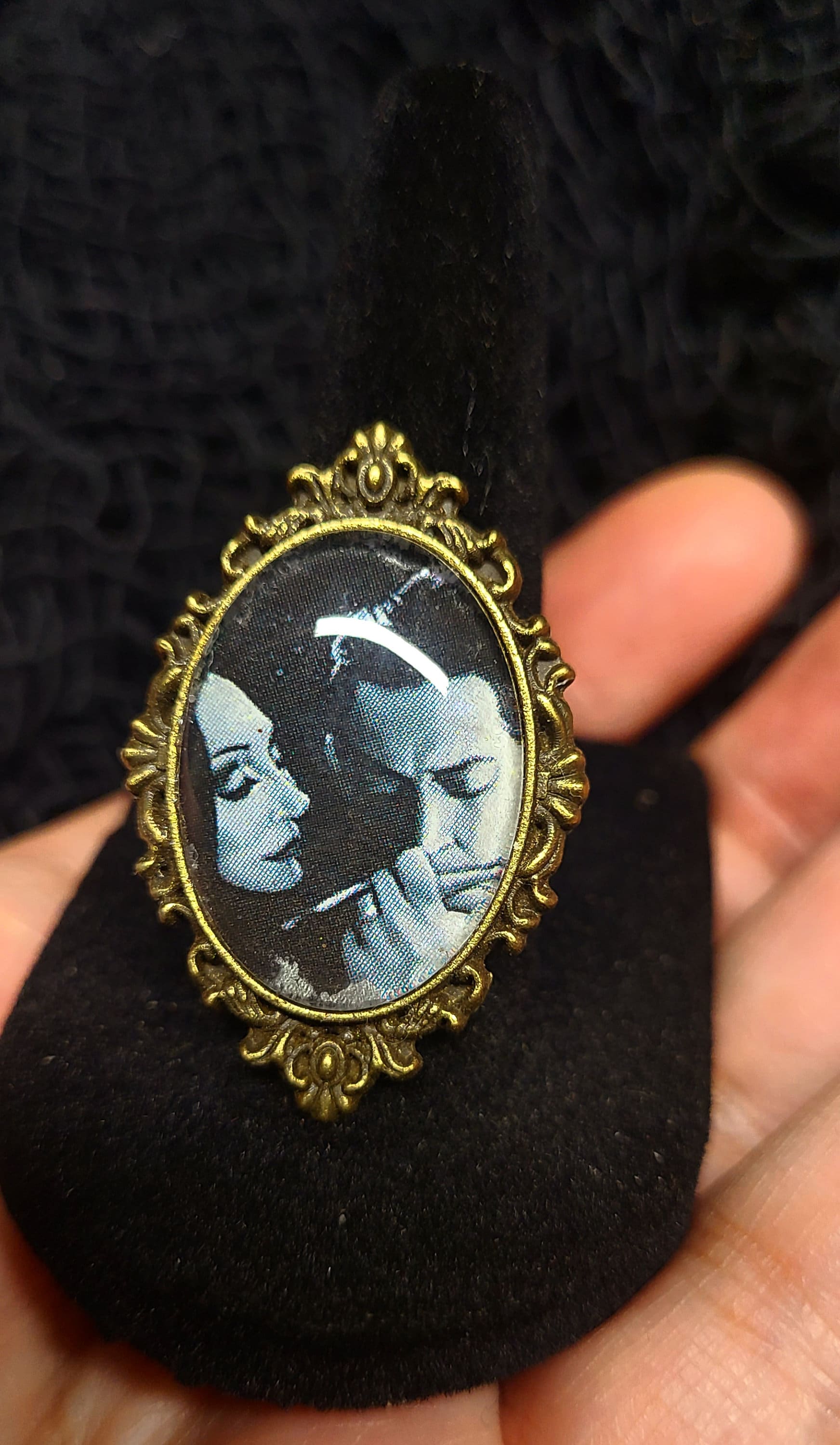 Gothic Cameo Ring. You Choose Image. Addams Family and the Munsters - Etsy