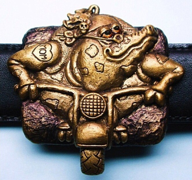 Whimsical Bronze Pig on Motorcycle Aka Hog on Hog Belt Buckle "bmf" - Etsy