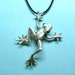 Silver Frog Necklace With Pearl Eyes on Silicone Rubber Cord "froggz ...