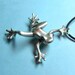 Silver Frog Necklace With Pearl Eyes on Silicone Rubber Cord "froggz ...