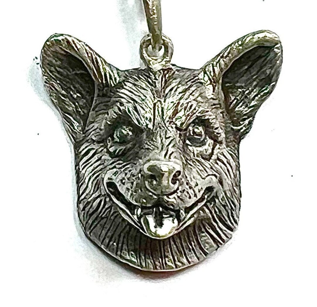Corgi Pendant, Sterling Silver, Hand Carved by Link Wachler, Silver ...