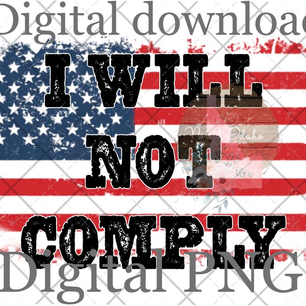 I Will Not Comply - Etsy