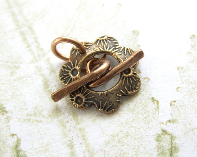 Handmade Toggle Clasp Daisy Toggle Clasp Bronze Toggle Clasp - Etsy