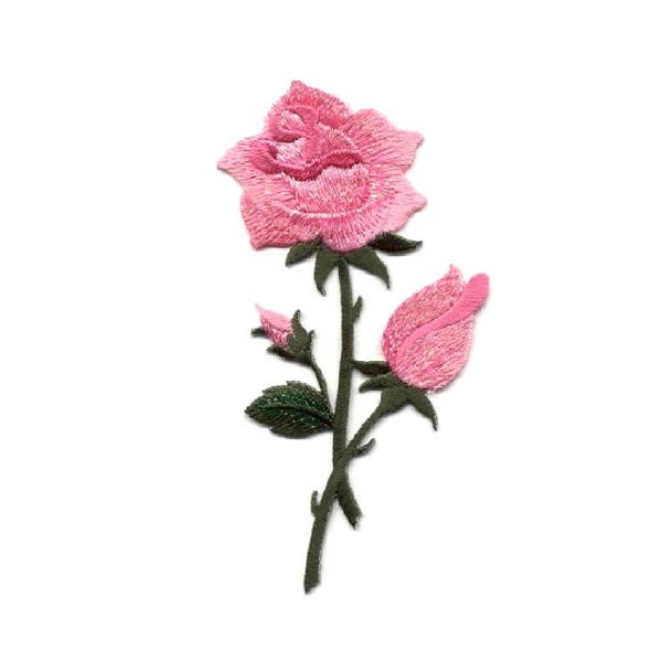 Pink Rose Applique - Etsy