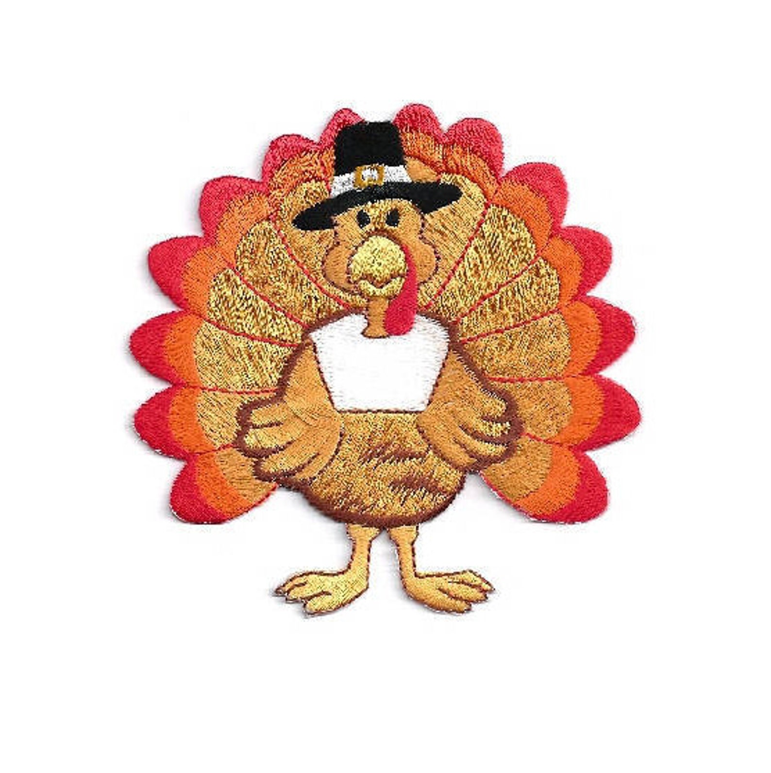 Thanksgiving Turkey Pin Brooch Fall Autumn Embroidered | Etsy