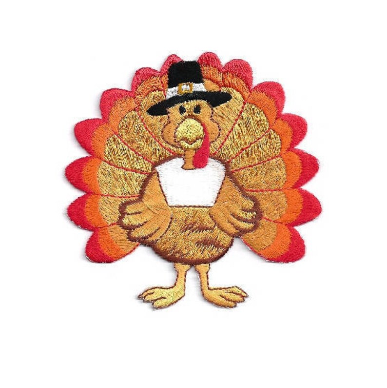 Thanksgiving Turkey Pin Brooch Fall Autumn Embroidered | Etsy