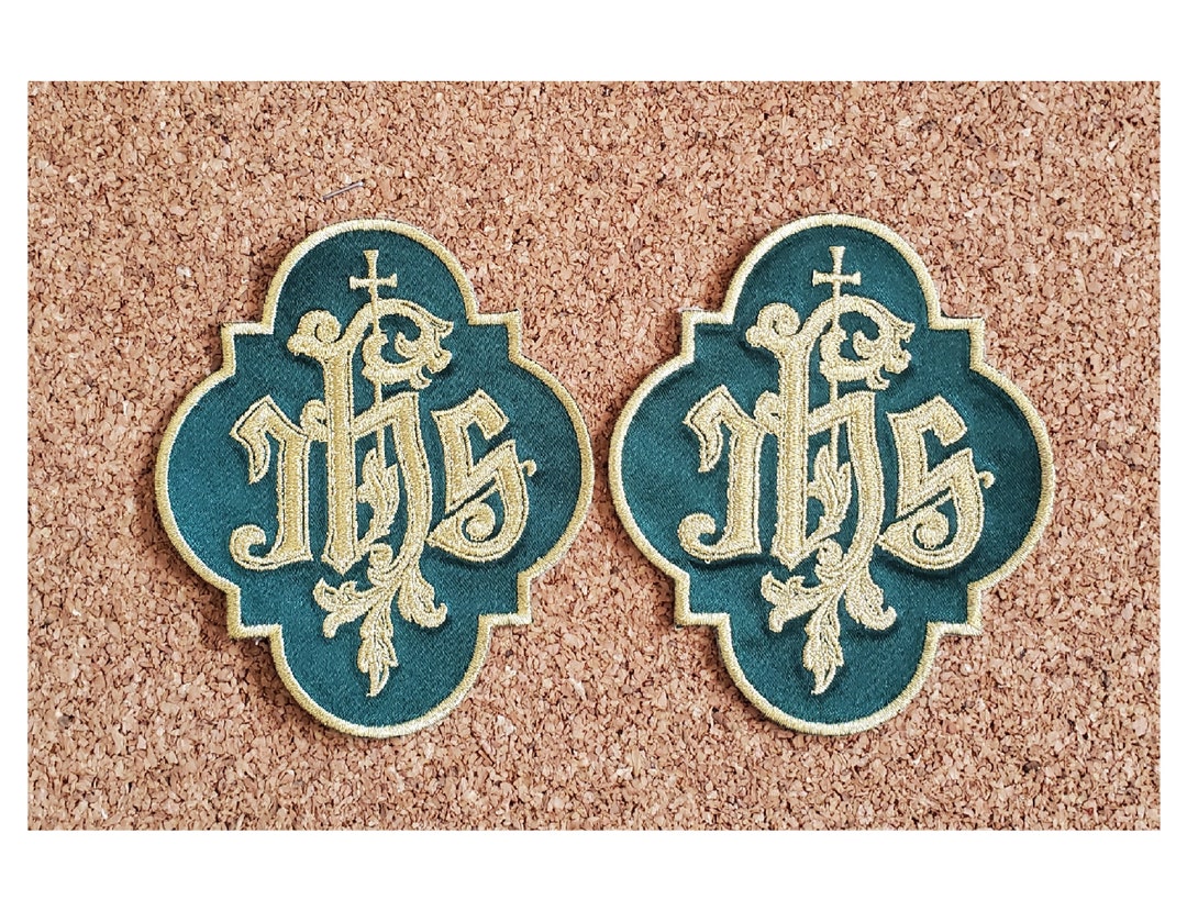 IHS - Iota-eta-sigma Christogram W/ Latin Cross - Vestment ...