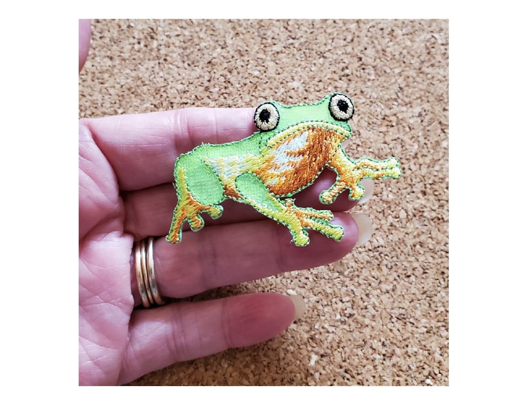 Frog - Nature - Wildlife - Toad - Iridescent and Embroidered Iron on ...