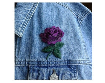 Purple Rose Pin - Etsy