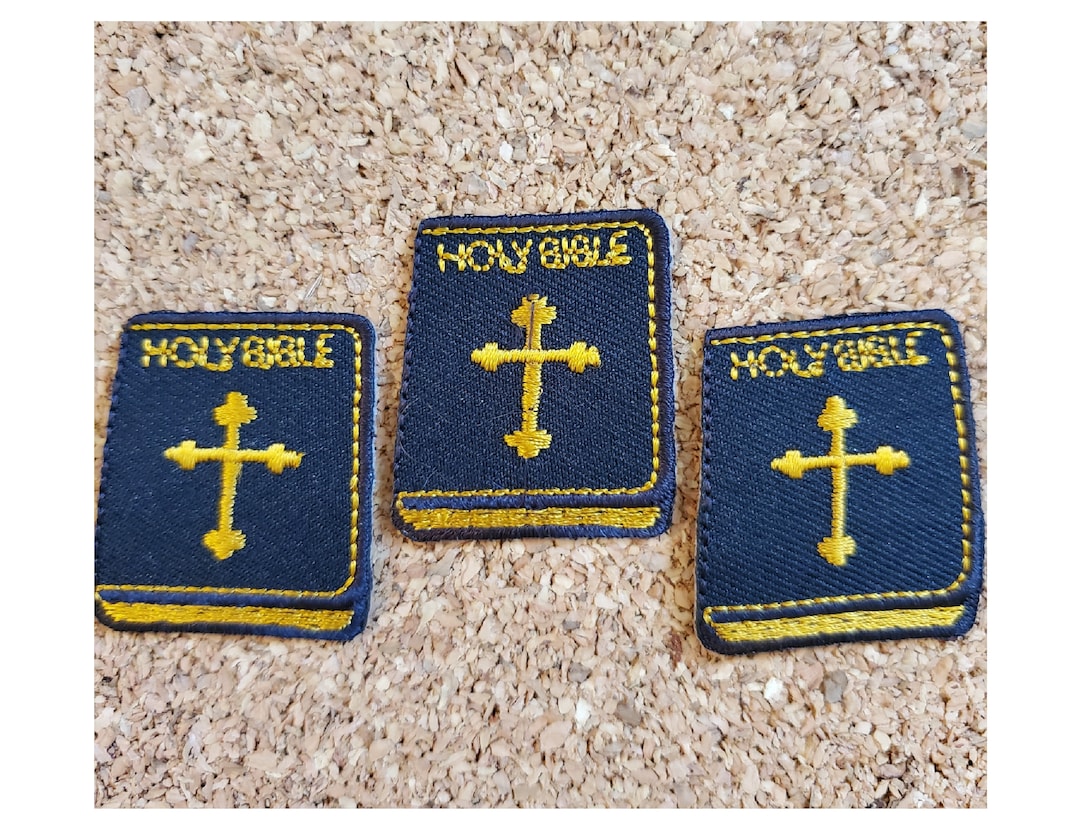 Iron on Applique Patch - Holy Bible - Christian - Faith - Cross ...