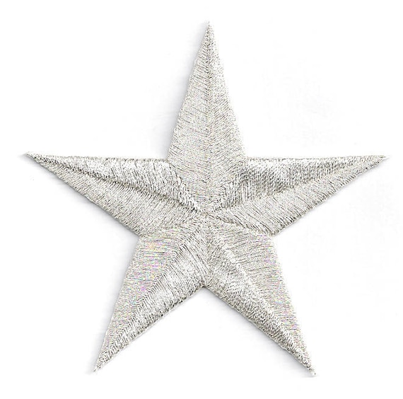 Una estrella plata plata bordada estrellas metálicas | Etsy