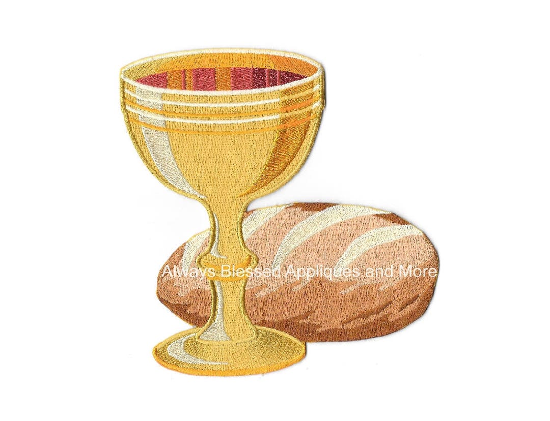 Communion Chalice W/ Bread - Wine - Liturgical - Faith - Embroidered ...