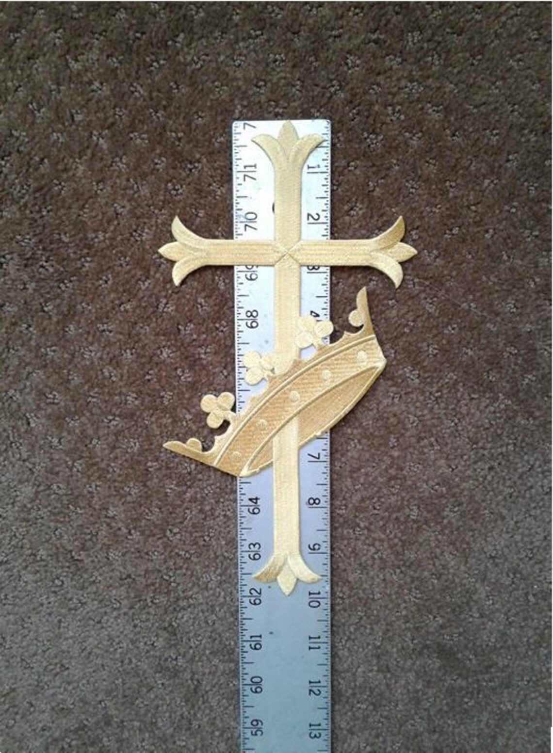 10"h Cross Fleur Cross W/crown - Church - Liturgical - Vestment ...