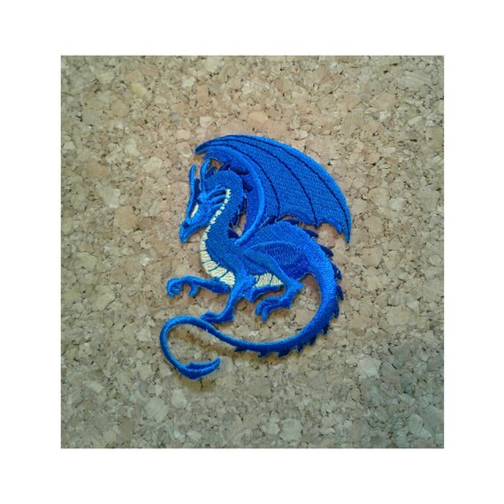 Dragon Blue Winged Serpent Fantasy Mythology - Etsy
