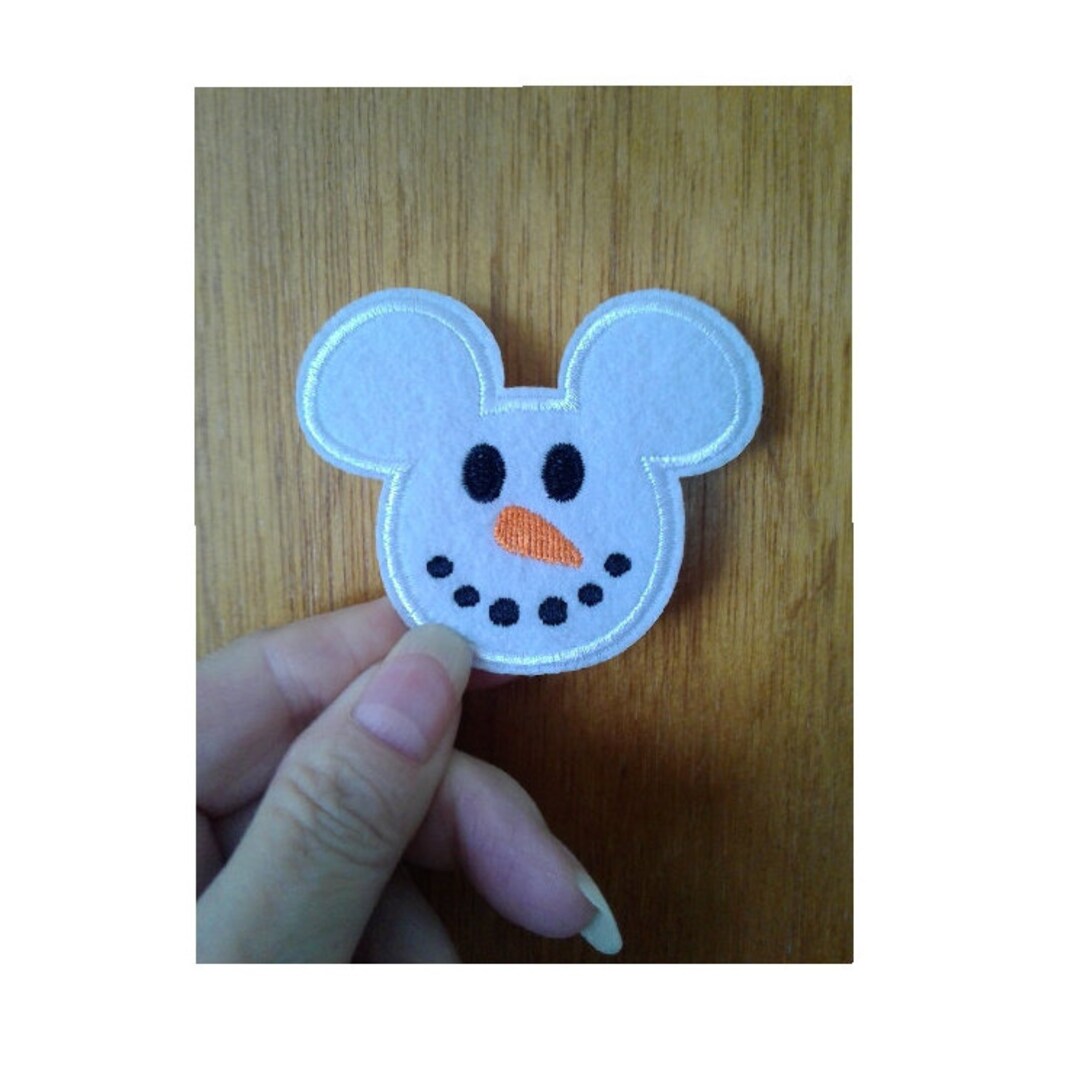 Snowman Mickey Mouse Snow Winter Embroidered Iron on - Etsy