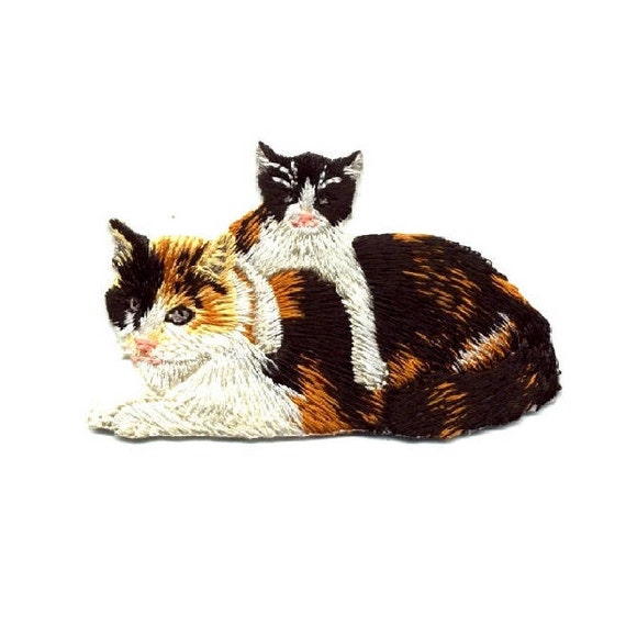 Cat Kitten Pet Cat Lover Embroidered Iron On Applique | Etsy