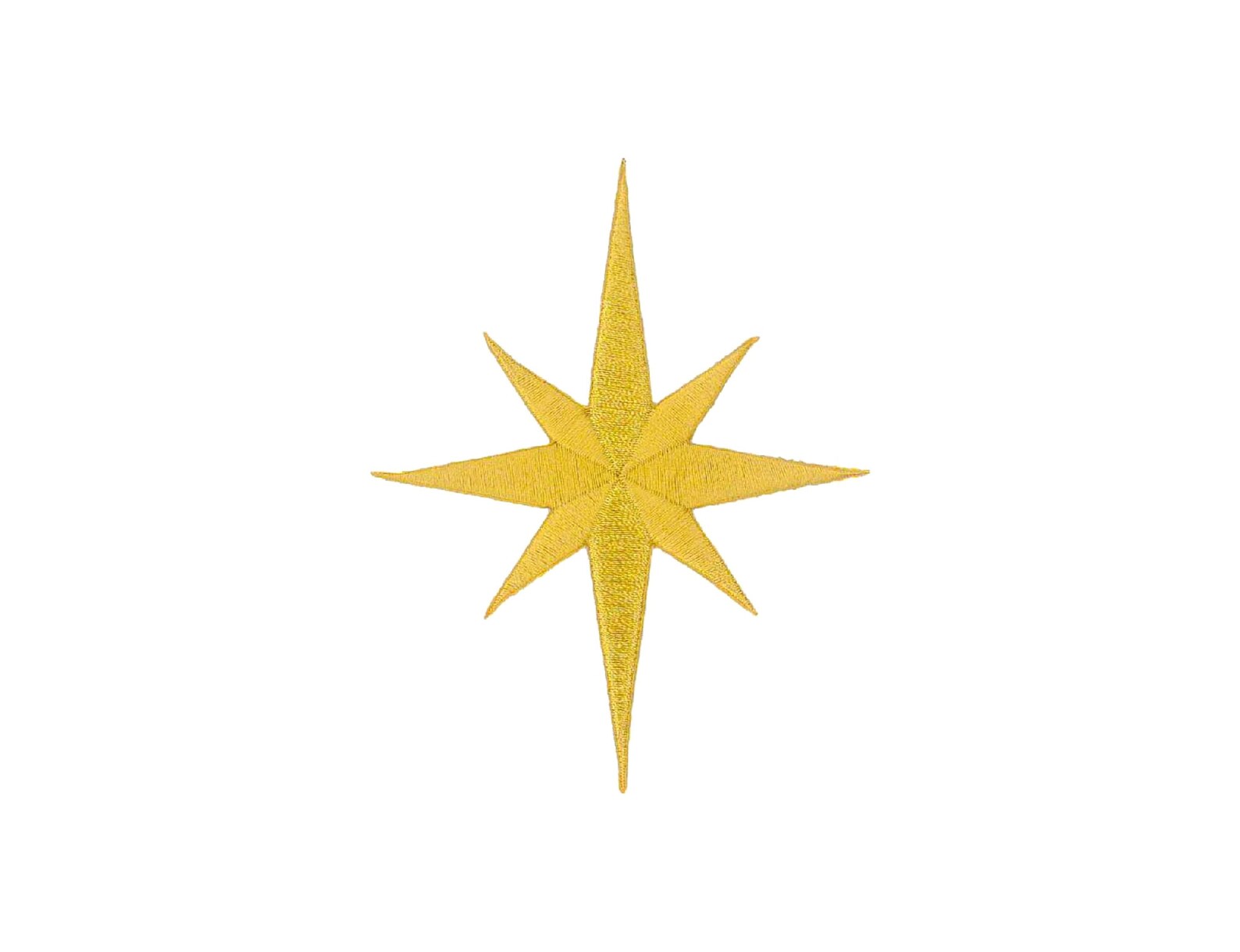 Nativity Star- Christmas Star - Crafts - Yellow Gold Embroidered Iron ...