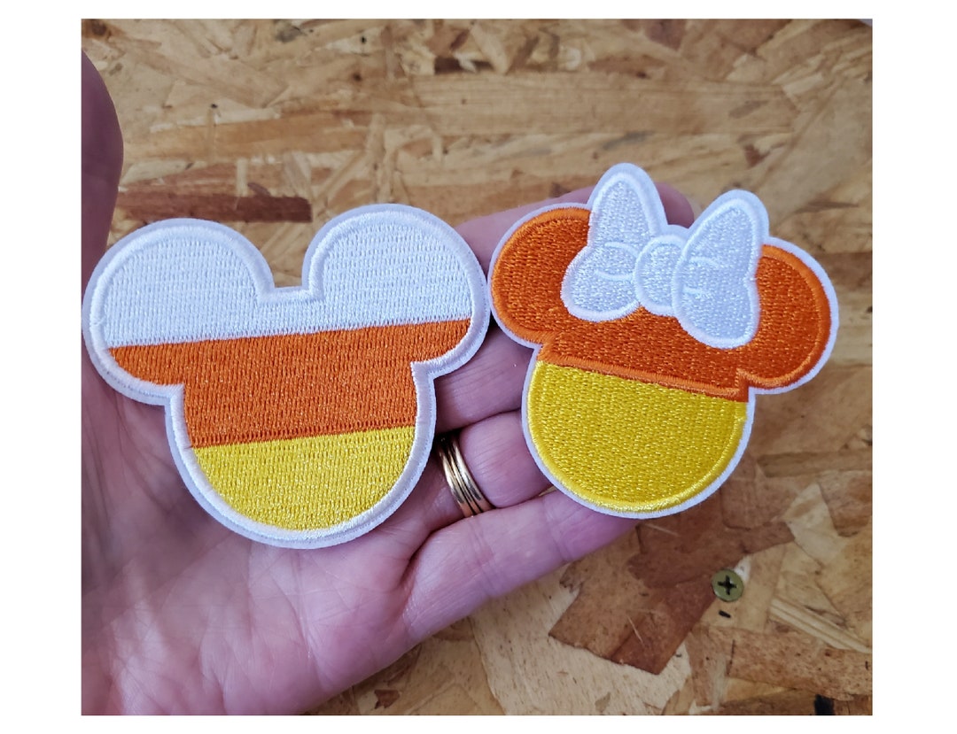 Mickey Minnie Mouse - Candy Corn - Fall - Halloween - Embroidered Iron ...