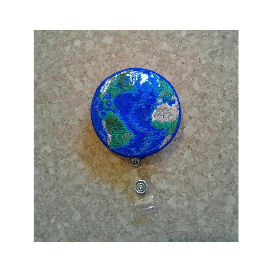 Earth Planet Retractable ID Badge Reel - Earth Day - Teacher - Reading ...
