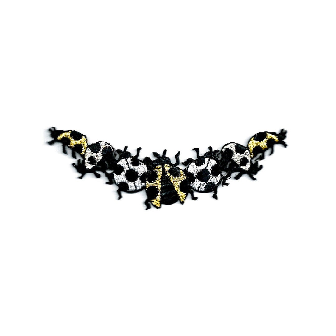 Ladybug - Ladybugs - Insect - Gold & Silver - Embroidered Iron on ...