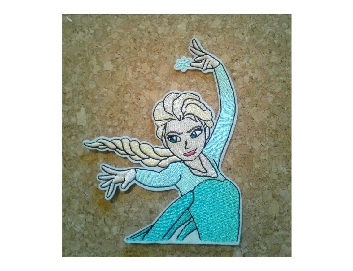 Elsa - Frozen - Crafts - Snowflake - Embroidered Iron on Applique Patch ...