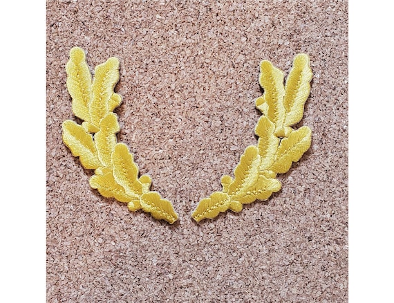 Scrambled Eggs Gold Rayon Embroidered Iron on Patch | Etsy