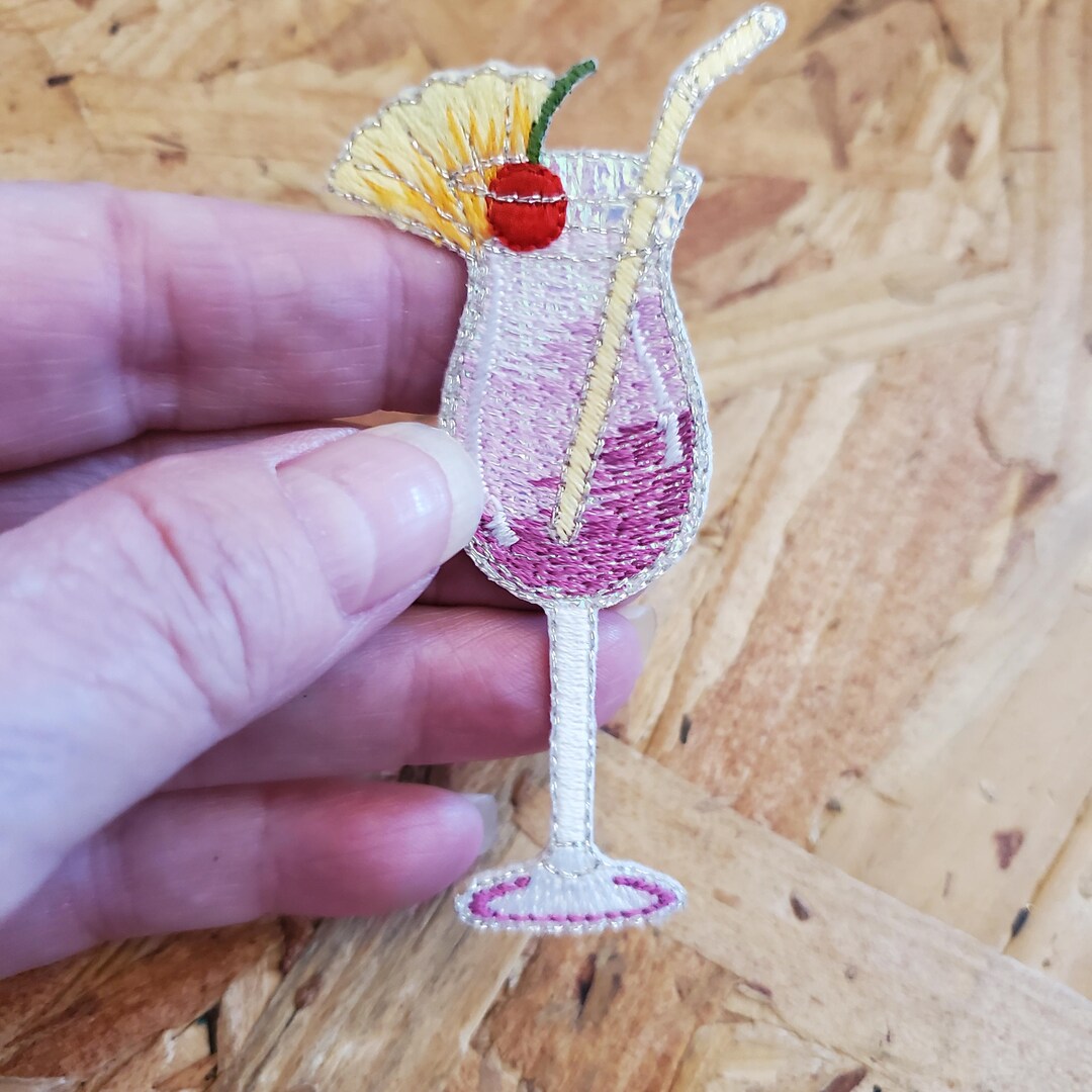 Cocktail - Tropical Drink - Bar - Party - Cruise - Embroidered Iron on ...